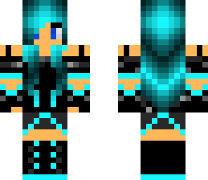 Epic Blue DJ Girl | Minecraft Skin