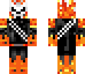 fire skull | Minecraft Skin