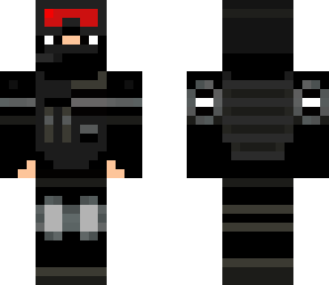 Military Soldier Black Suit | Minecraft Skin