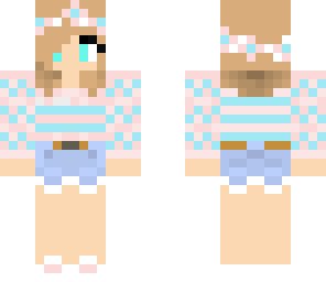 Tumblr Girl with High Waisted Shorts | Minecraft Skin