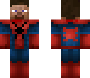 SpiderMan Steve Fixed | Minecraft Skin