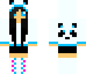 Blue Panda Girl | Minecraft Skin