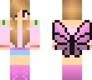 Pink Fairy Girl | Minecraft Skin