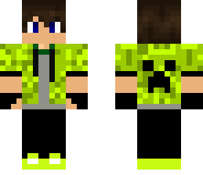 cute green boy | Minecraft Skin