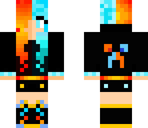 half fire half ice | Minecraft Skin