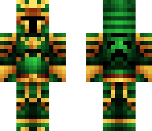 Green Creeper King | Minecraft Skin