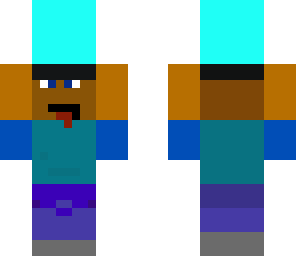 steve holding diamond block | Minecraft Skin