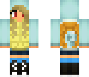 Squirtle Girl Hoodie 2 | Minecraft Skin
