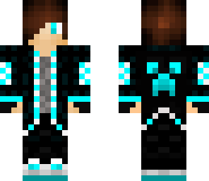 black and blue skin | Minecraft Skins