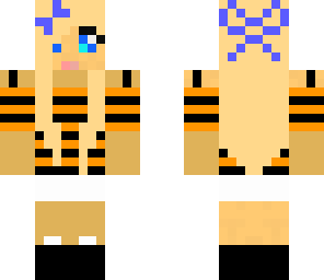 orange puck girl | Minecraft Skin