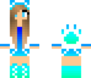 blue hug girl | Minecraft Skin