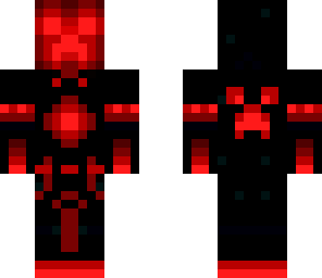 glowing red creeper | Minecraft Skin