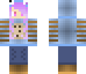 cookie monster girl skin | Minecraft Skin