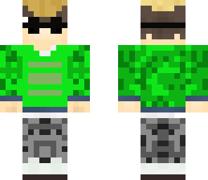 Normal man with green jumper | Minecraft Skin