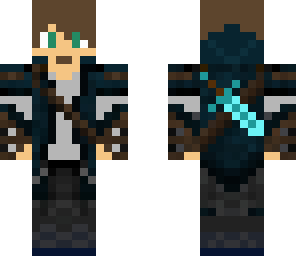 100 Likes Plz Diamond Sword Assassin w hood down | Minecraft Skin