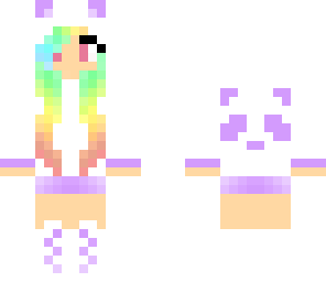 Rainbow Panda | Minecraft Skin
