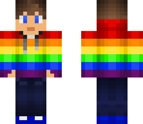 Rainbow hoodie | Minecraft Skin