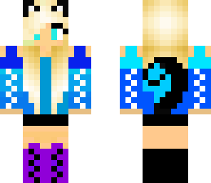 blue cat girl | Minecraft Skin