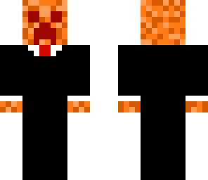 Orange Creeper in a Suit | Minecraft Skin