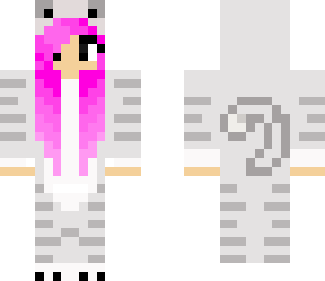 Pink Cat Girl | Minecraft Skin