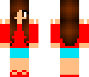 Summer Girl in Booty Shorts | Minecraft Skin
