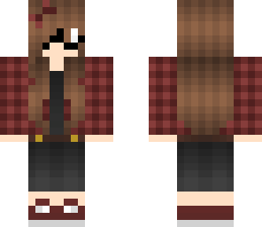cute girl with glasses | Minecraft Skin