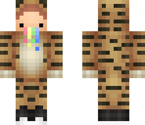 cute tiger rainbow puke onsie | Minecraft Skin