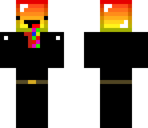 rainbow derp in suit puking | Minecraft Skin
