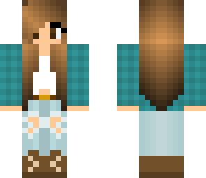 ripped jeans girl | Minecraft Skin
