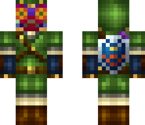 Link With Majora's Mask | Minecraft Skin