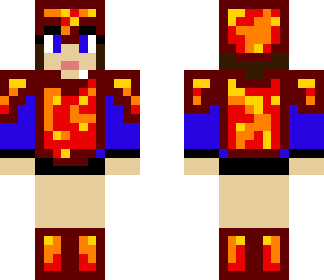Lava Armor Girl | Minecraft Skin
