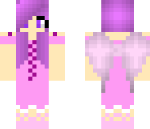 pink and purple angel girl | Minecraft Skin