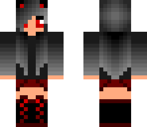 Gothic Red Cat | Minecraft Skin