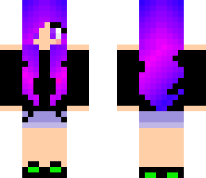 Blurple Hair girl | Minecraft Skin