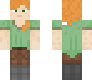 Alex 3 Pixel Arm Skin Real | Minecraft Skin