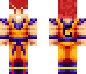 Goku as super sayain God | Minecraft Skin