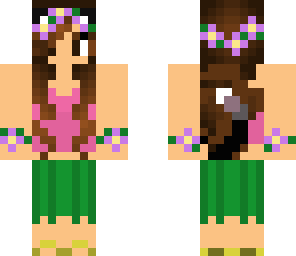 Hula Girl Cat | Minecraft Skin