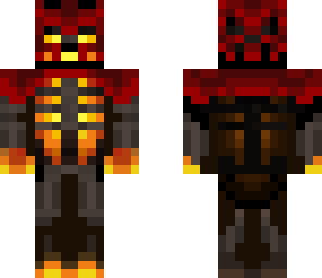 Fire Skeleton edit | Minecraft Skin