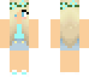 Blue Cute Girl | Minecraft Skin