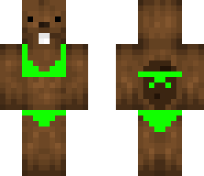 bikini bever groene bikini | Minecraft Skin