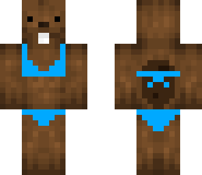 bikini bever blauwe bikini zonder fouten | Minecraft Skin