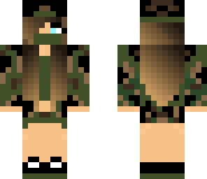 Camo girl with bandana | Minecraft Skin