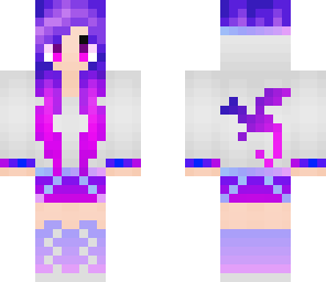 Cute Purple Dragon Girl Minecraft Skins