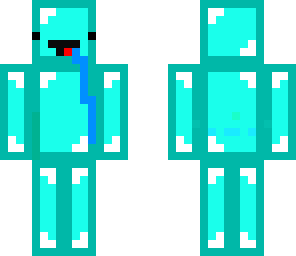 Derpy Diamond Block With Drool | Minecraft Skin