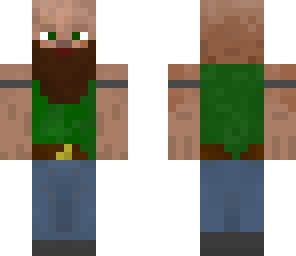 Bald Bearded Man | Minecraft Skin