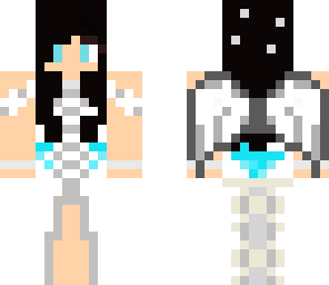 Black Hair Swan Princess | Minecraft Skin