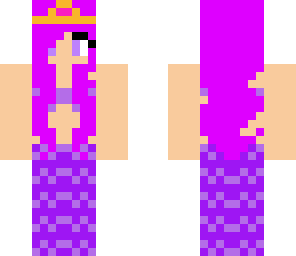 The purple mermaid princess | Minecraft Skin