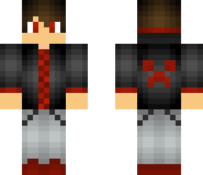 Red And Black Gamer Boy | Minecraft Skin