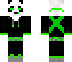 green gamer panda | Minecraft Skins