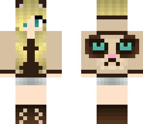 Grumpy Cat Girl Revised | Minecraft Skin